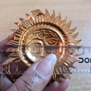 2.8 Inch Pure Copper Hindu Religious Sun God Face Wall Hanging, Door ...