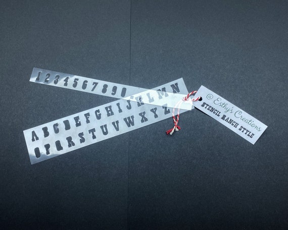 Stencil Alphabet Font Ranch-style Hand Lettering | Etsy