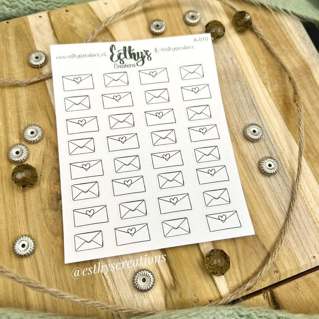 Blank Envelopes Stickers Letters Stickers Love Letter - Etsy