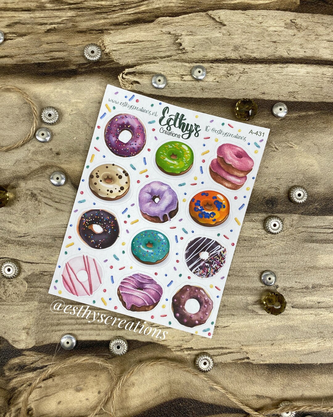Donut Stickers, Bujo Stickers, Bulletjournal Stickers, Planner Stickers ...