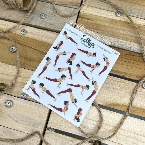 Yoga Stickers - Etsy