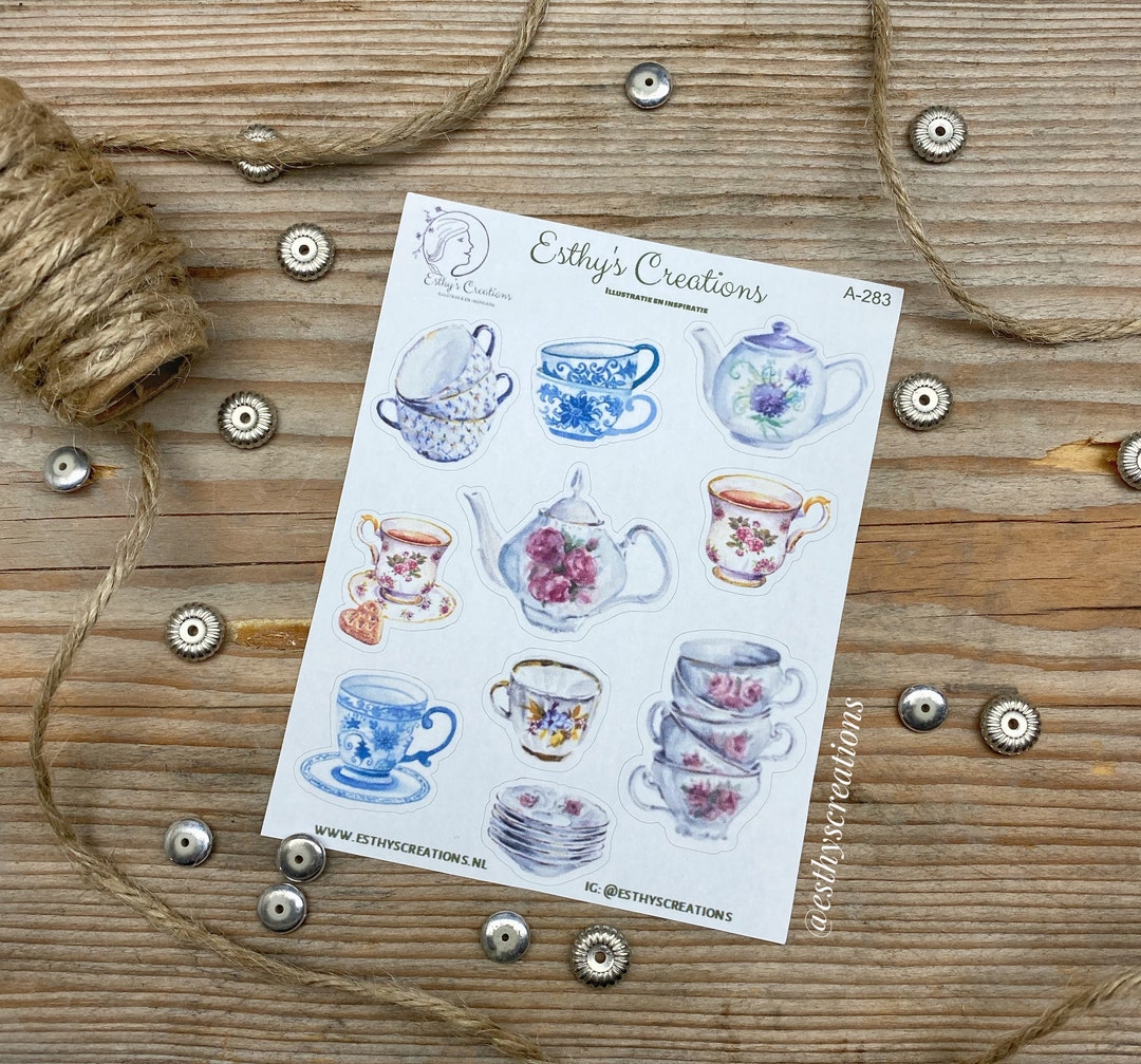 Vintage Teacups Planner Stickers Tea Cup Tea Teacups Cute - Etsy