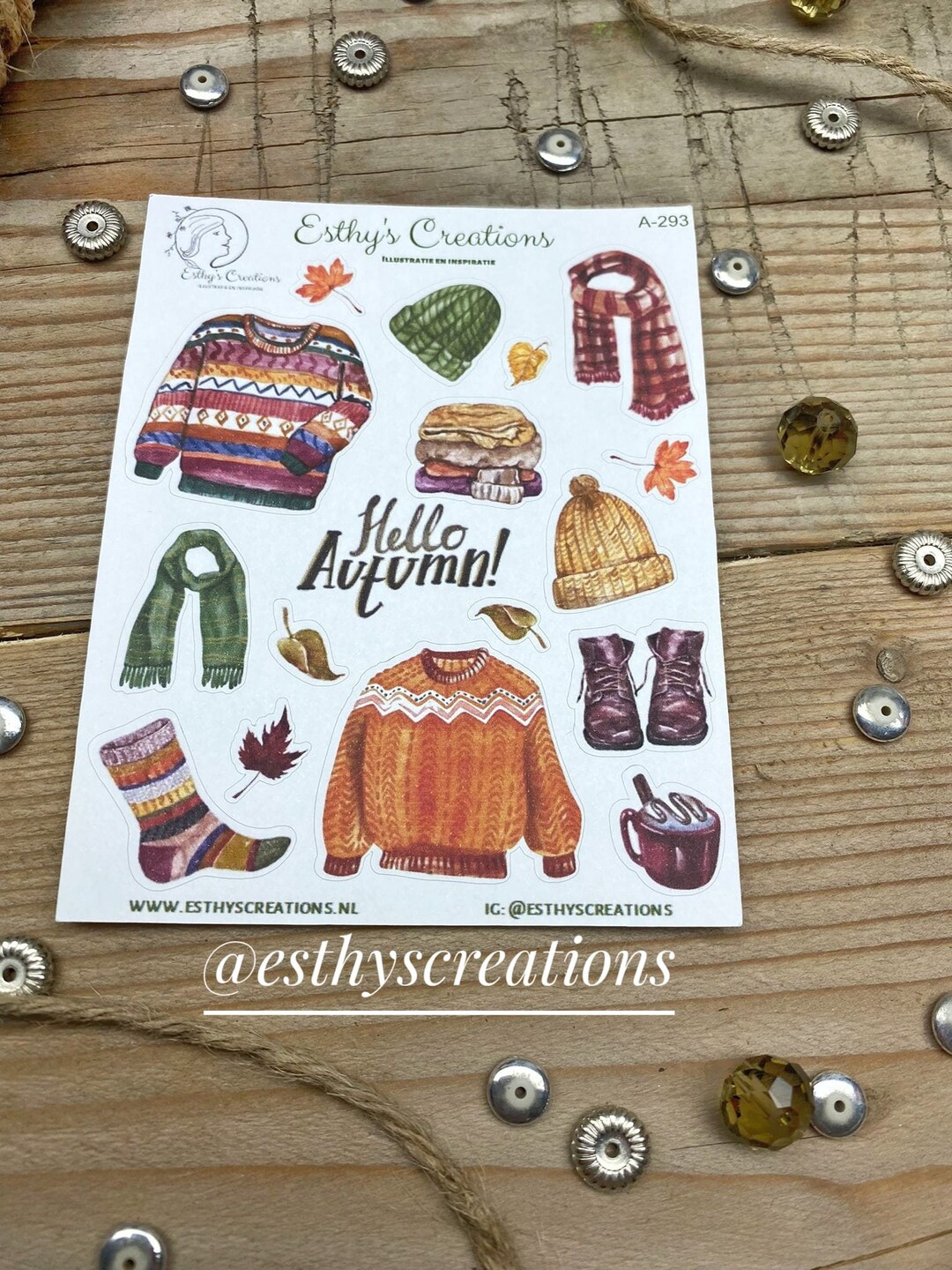 Autumn Outfit Stickers Autumn Leaves Sweater Weather - Etsy