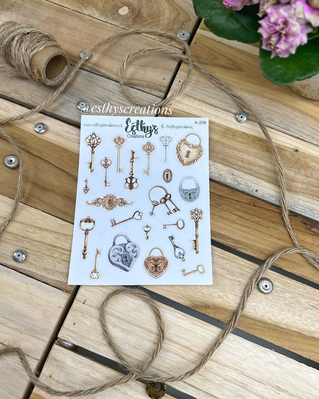 Vintage Key Stickers, Keys, Old Keys, Bulletjournal Stickers, Journal ...