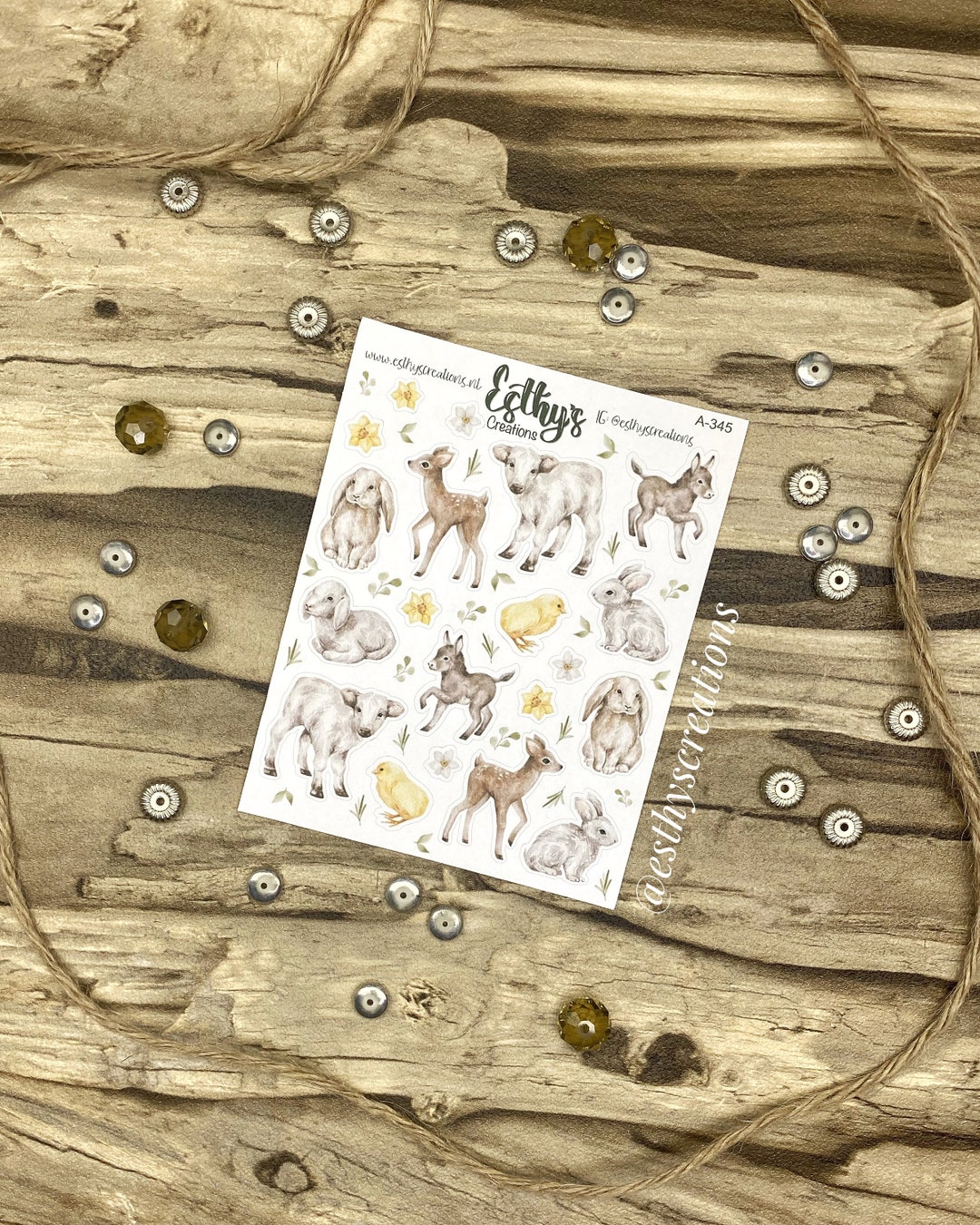 Young Animal Stickers, Calves, Baby Bunnies, Chicks, Deer, Donkey ...