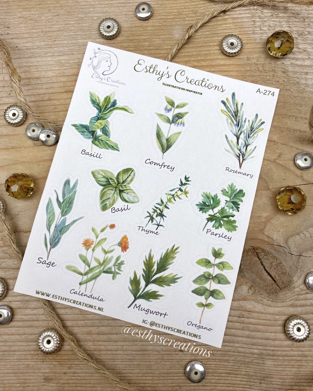 Herbal Stickers, Healing Herbs, Magic Herbs, Kitchen Herbs ...