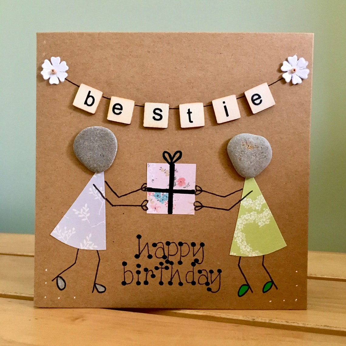 Bestie, Birthday Card, Handmade, Personalised, Best Friend, Daughter ...