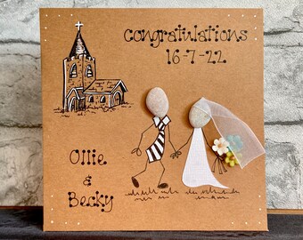 Bride and Groom Card ''happy Wedding Day'' Wedding Card Pop up Card ...