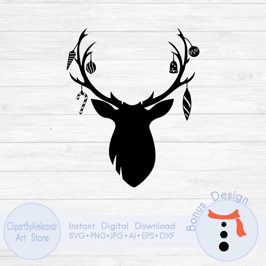 Christmas Deer Svg, Cute Reindeer Svg, Cutting File - Etsy