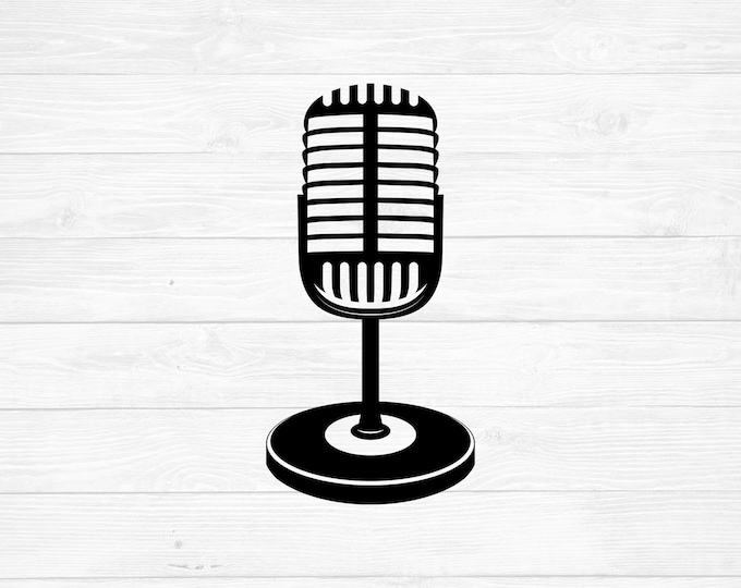 SVG Vintage Microphone Svg Microphone Icon Svg Radio - Etsy
