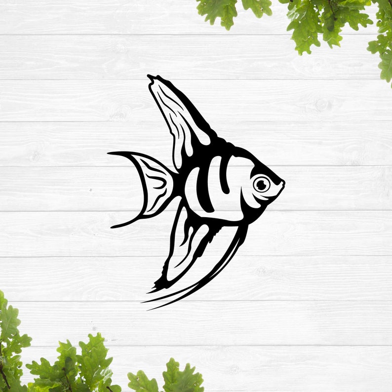 Angel Fish Svg, Baby Fish Svg, Simple Fish Svg, Tropical Fish Svg, Cute ...