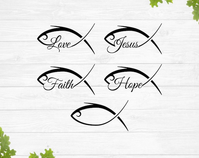 Jesus Fish Svg, Christian Fish Svg, Religion Svg, Catholic Svg - Etsy