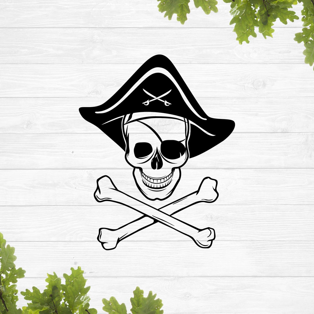 Skull and Bones Svg Design Pirate Skull Png Image Pirate Skull and ...