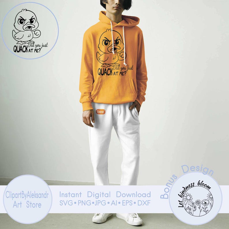 Angry Duck Svg, Funny Quack Quote Png Design, Kids Shirt Svg, Cartoon ...