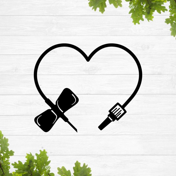 Butterfly Needle Heart Svg - Etsy