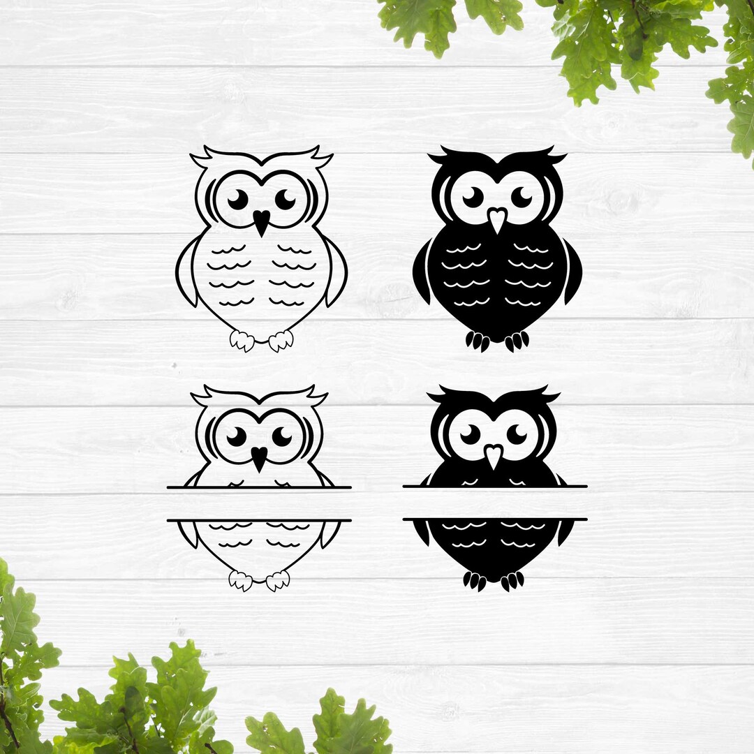 Monogram Owl Svg, Simple Owl Svg, Baby Owl Svg, Cute Owl Svg - Etsy