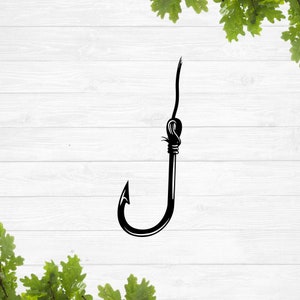 Fish Hook Svg, Crossed Fish Hook Svg, Fish Hook Monogram Svg, Split ...