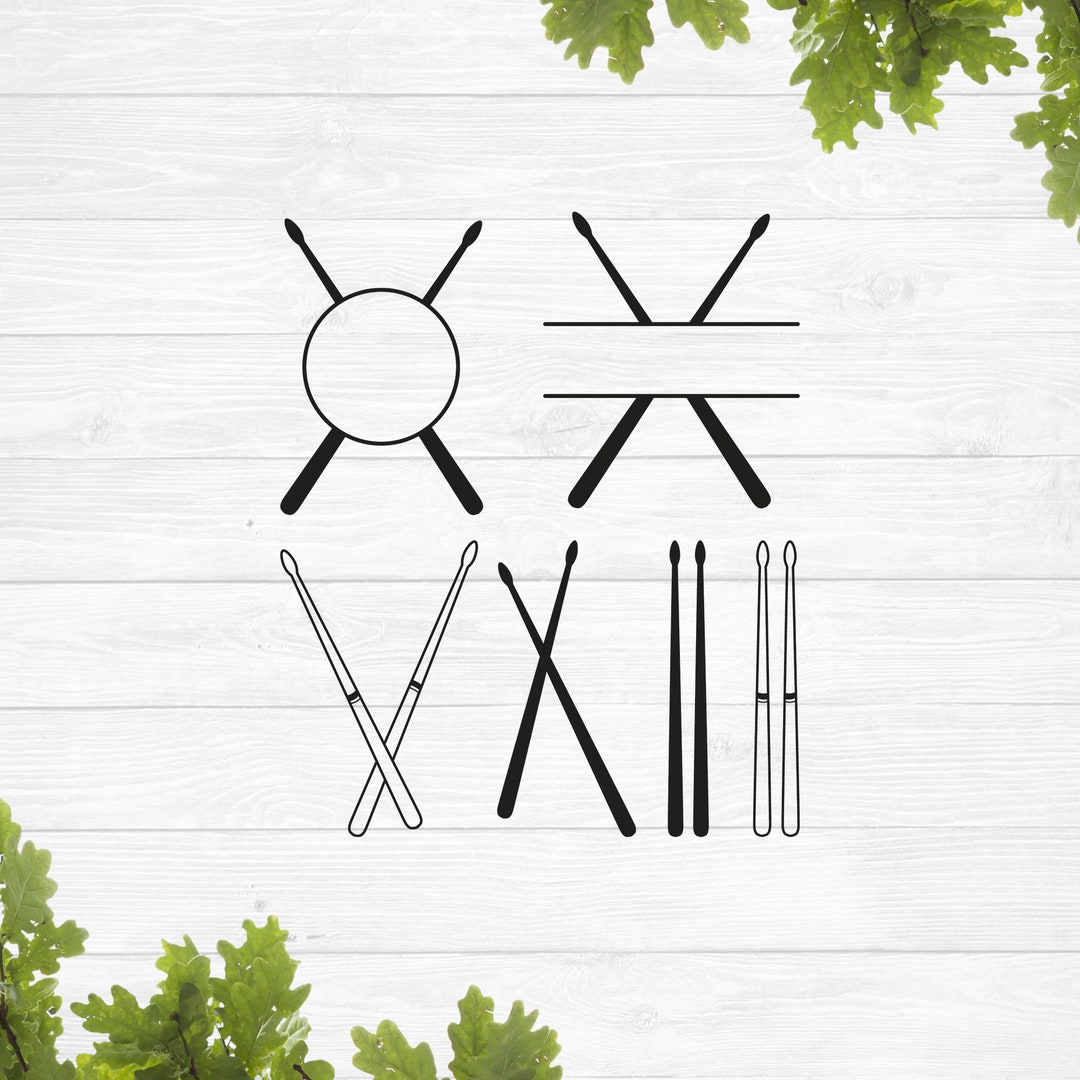 SVG, Drum Sticks Svg, Drumstick Svg, Drumstick Monogram Svg - Etsy