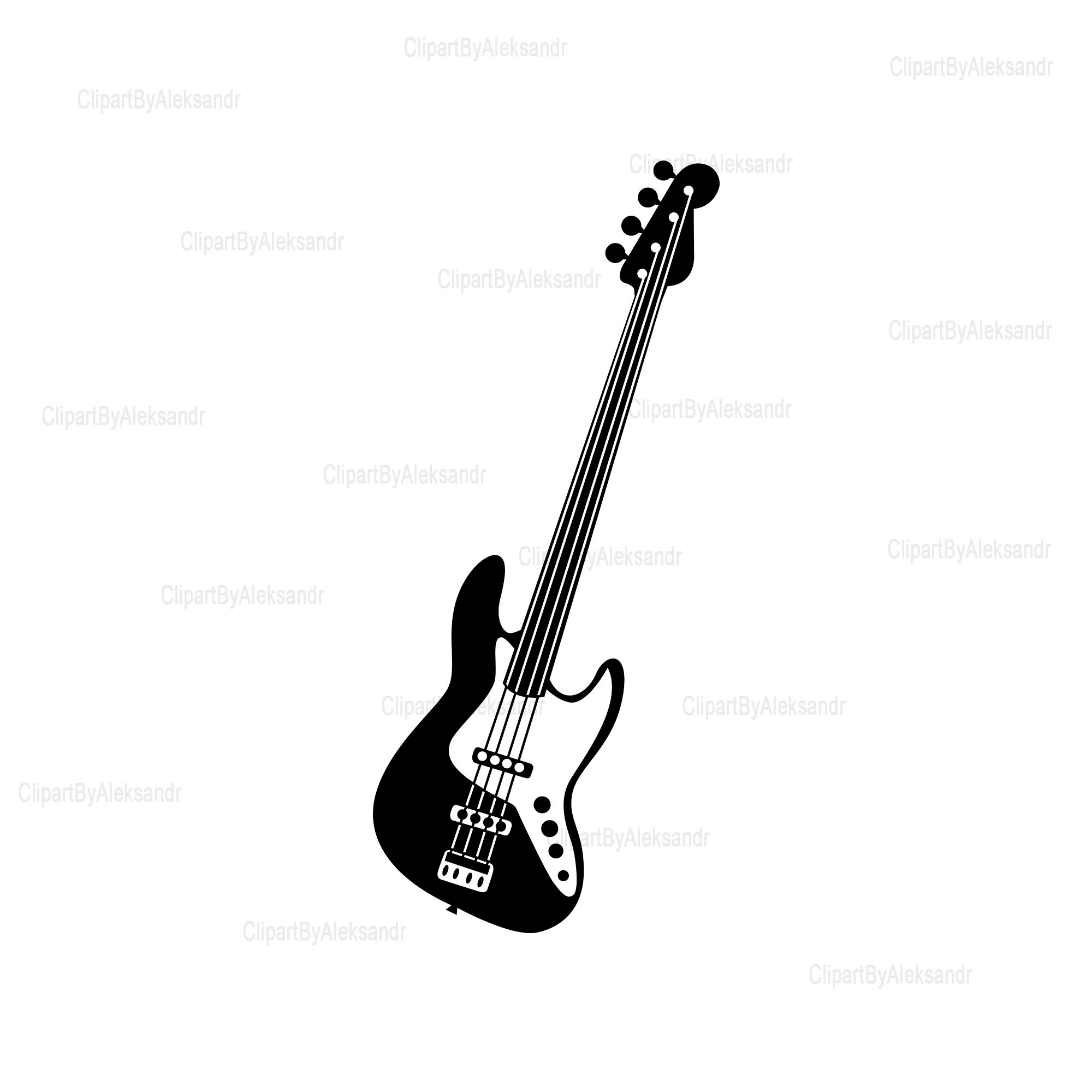 SVG Electric guitar svg bass guitar svg guitar silhouette | Etsy