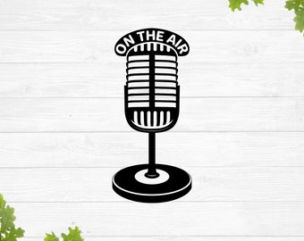 Microphone SVG, Music Svg, Singing Svg, Microphone Clipart, Files for ...