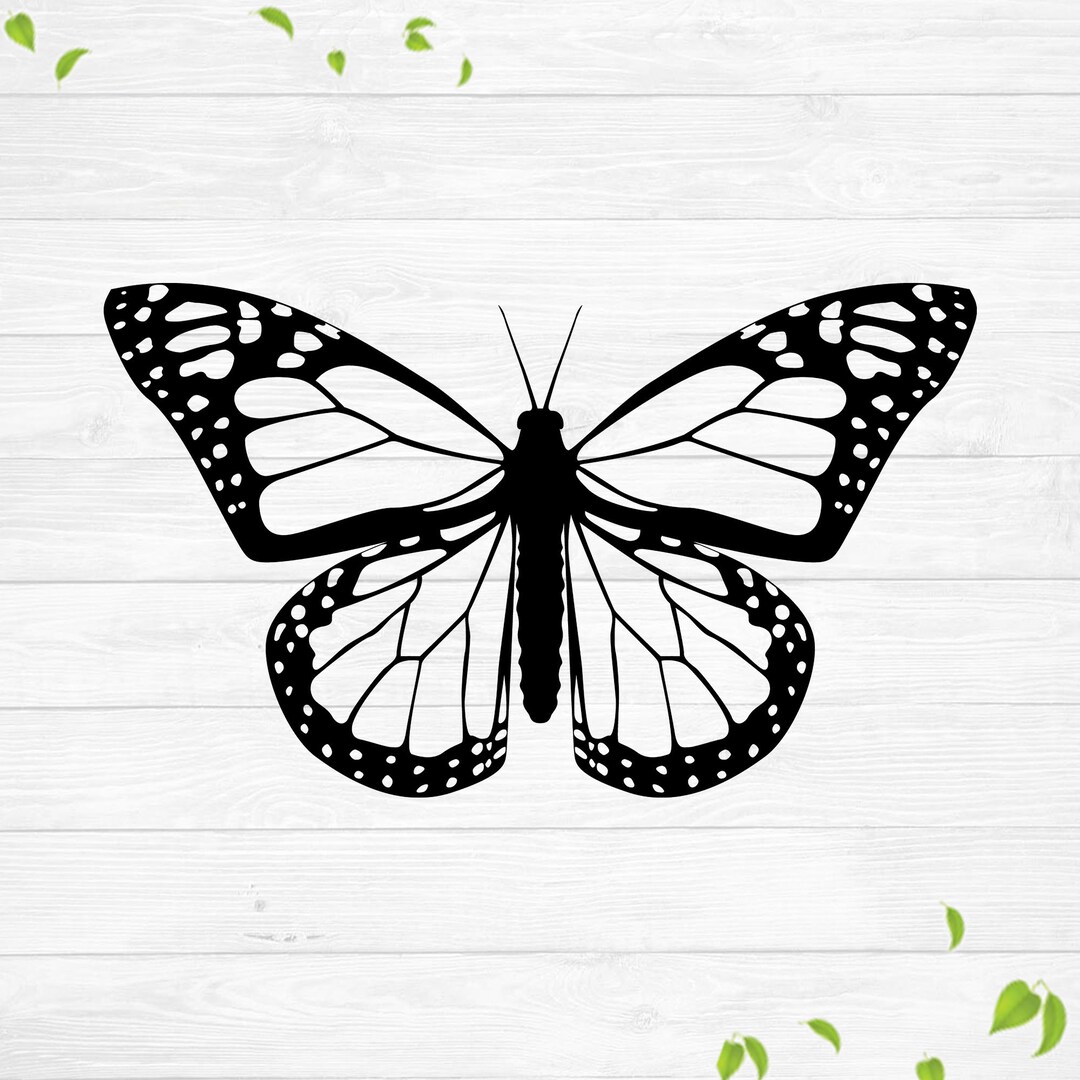 Mariposa monarca SVG, mariposa SVG, mariposa simple SVG, plantilla de ...