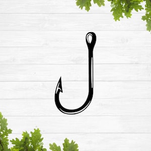 Fish Hook Svg, Crossed Fish Hook Svg, Fish Hook Monogram Svg, Split ...