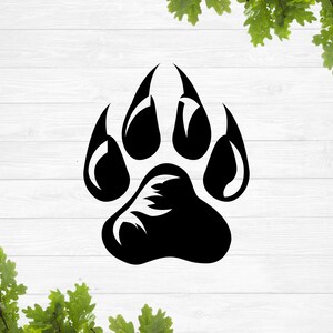 Panther Paws Svg, Panther Paw Print Svg, Paw Monogram Svg, Tiger Paw ...