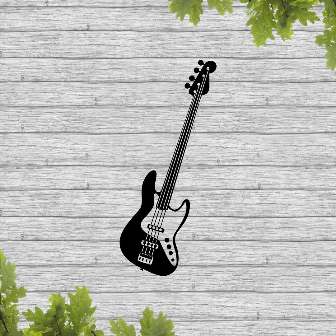 SVG, Electric Guitar Svg, Bass Guitar Svg, Guitar Silhouette Svg ...