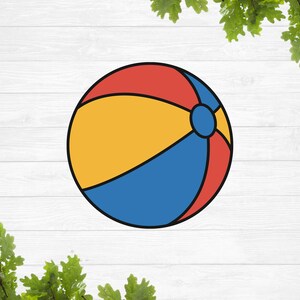 Beach Ball Svg, Summer Beach Cut Files, Classic Beach Ball Vector Files ...