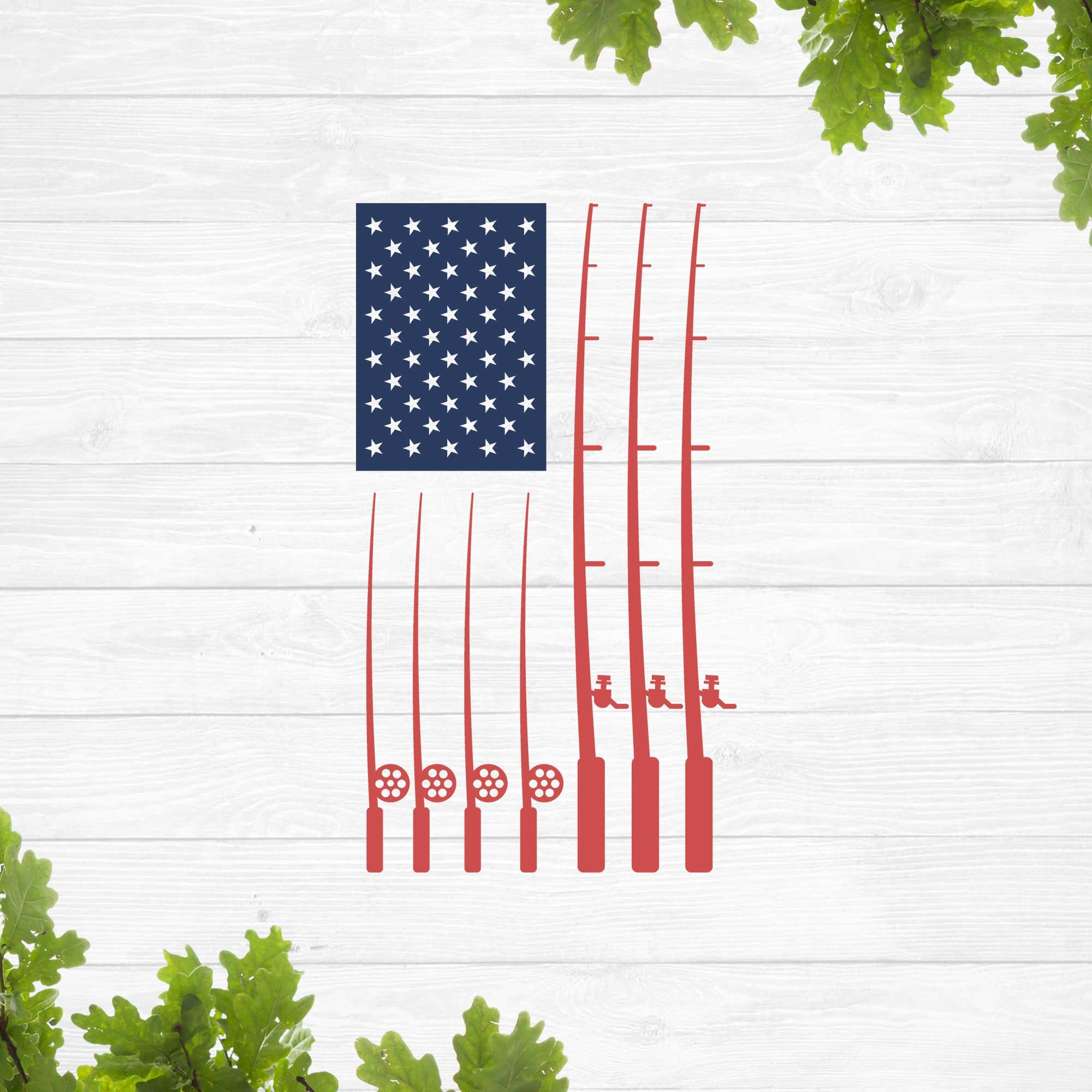 Fishing Pole Flag Svg Flag With Fishing Pole Svg American - Etsy Australia