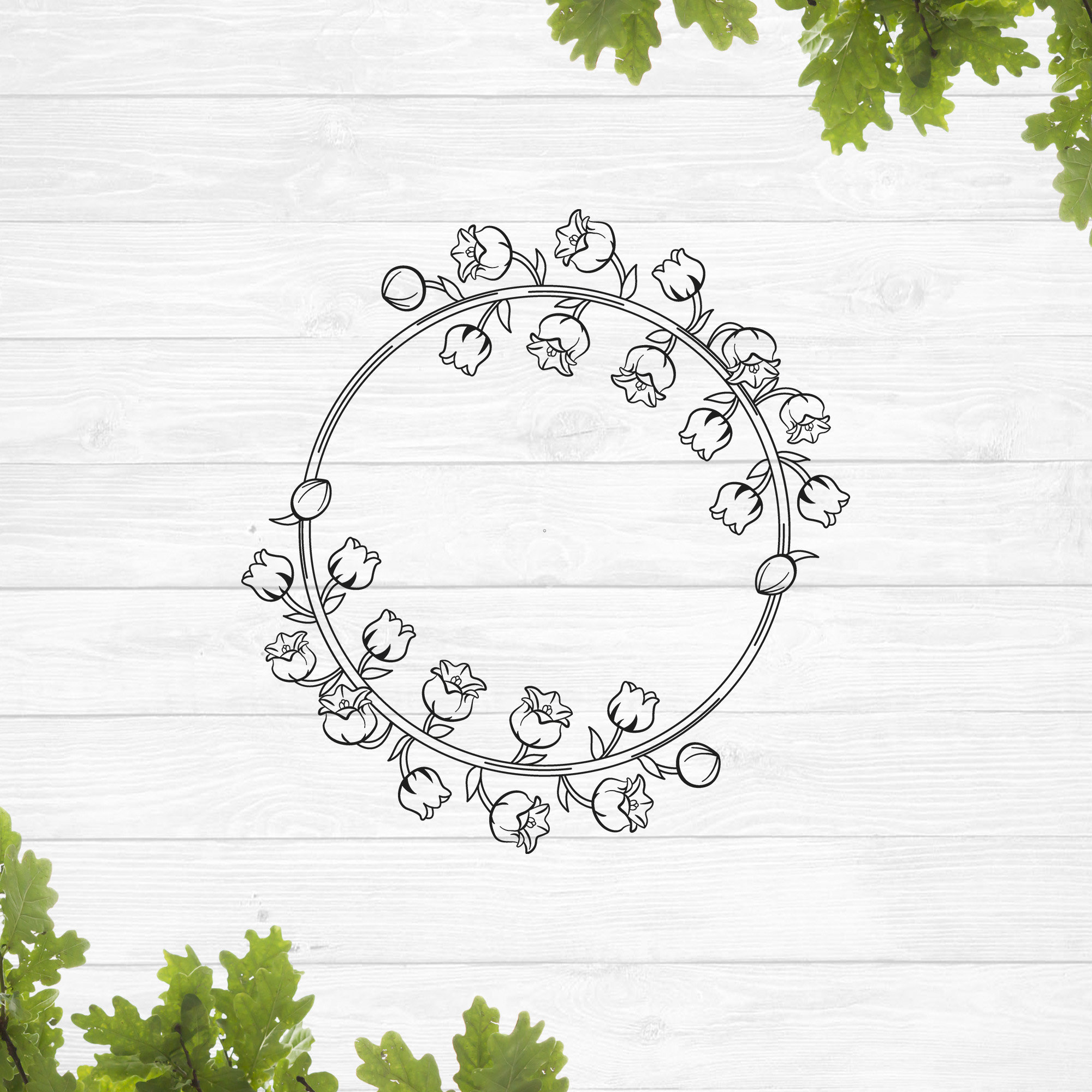 Lily of the Valley Svg Floral Border Svg Flower Monogram - Etsy