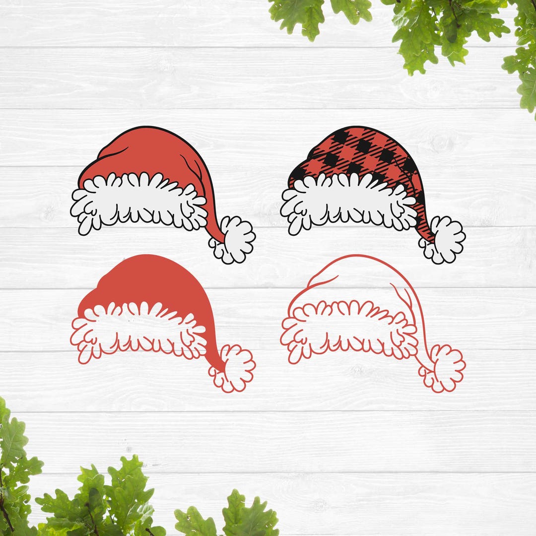 Santa Hat Svg, Christmas Svg, Winter Svg, Simple Santa Hat Svg, Santa ...