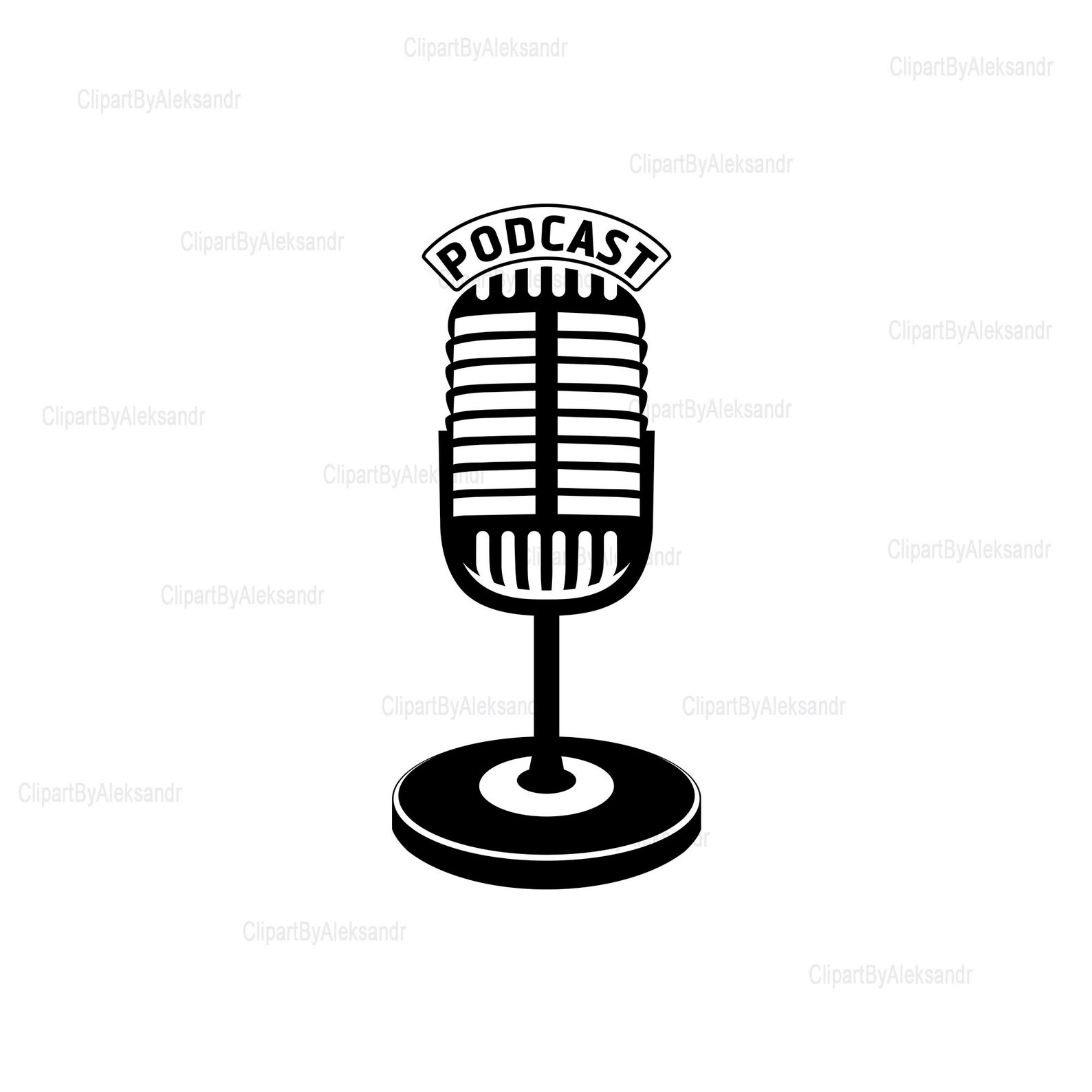 SVG Podcast svg vintage microphone svg microphone icon | Etsy