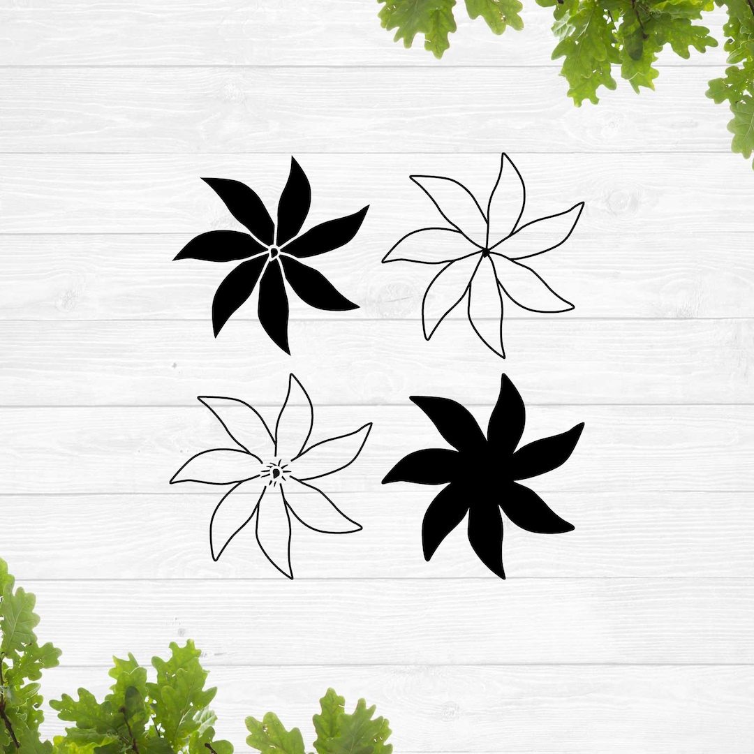 Tiare Flower Svg, Tiare Gardenia Svg, Plant Svg, Floral Svg Design, Cut ...