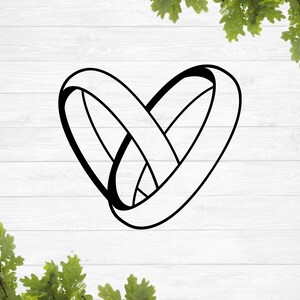 Interlocking Wedding Rings Svg, Intertwined Wedding Rings Svg, Wedding ...