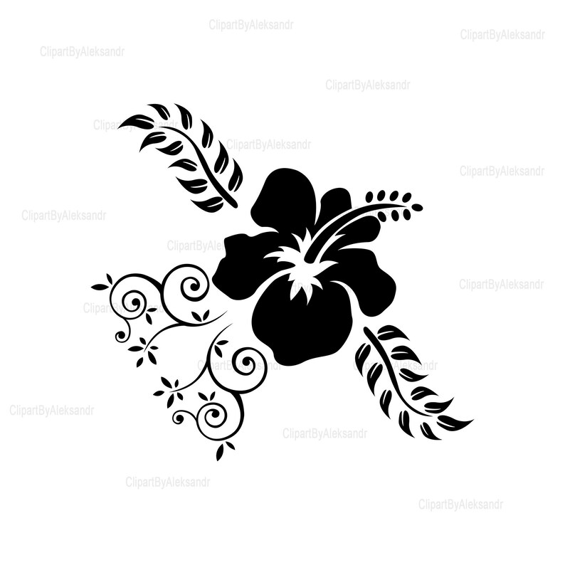 Tropical Hibiscus Flower Svg Simple Hawaiian Flower Svg | Etsy