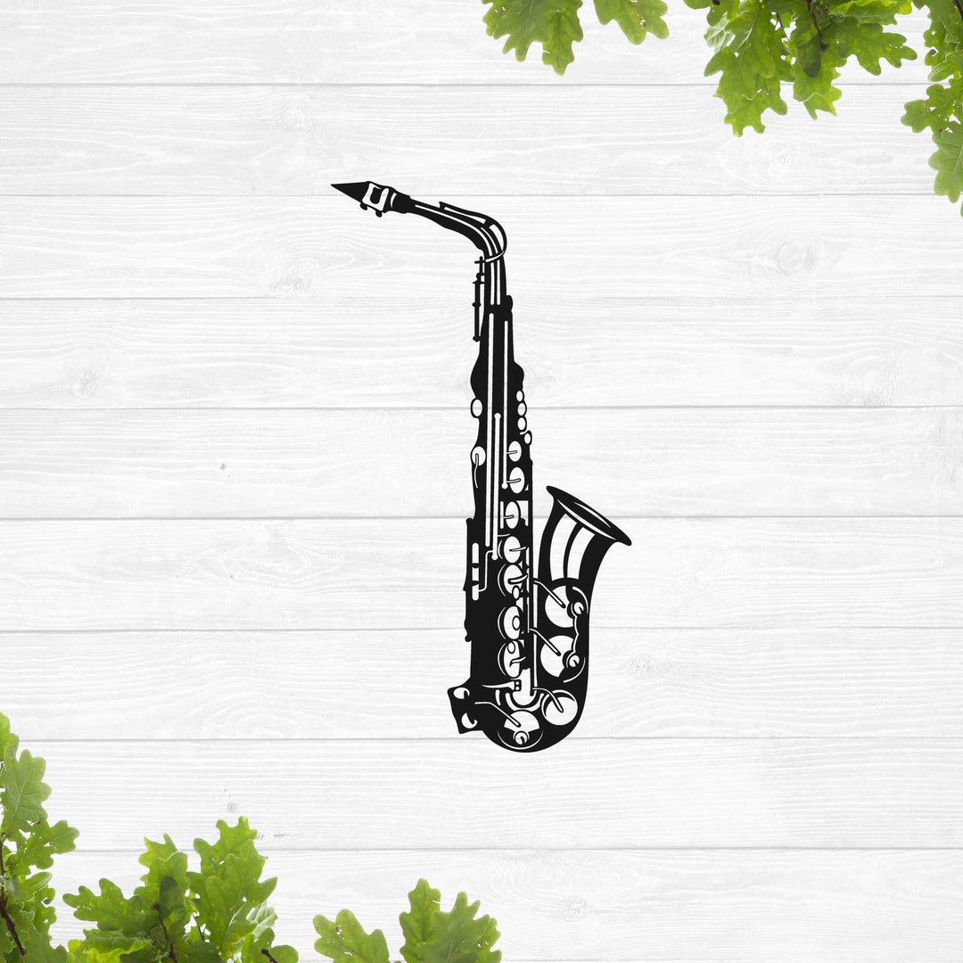 Saxophone Svg, Tenor Saxophone Svg, Jazz Svg, Saxophone Stencil ...