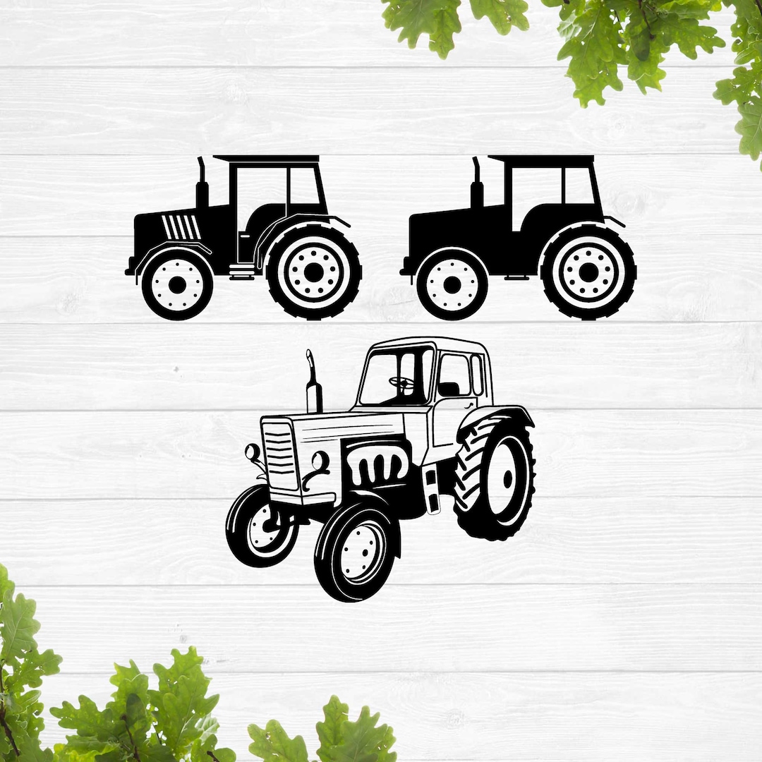 Tractor Svg, Tractor Silhouette Svg, Vintage Tractor Svg, Farm Tractor ...