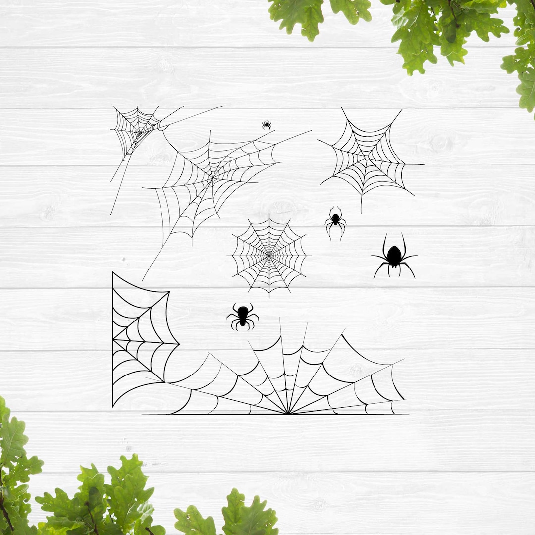 Halloween Spiderweb Png Eps Dxf Jpg, Corner Spider Web Svg, Horror ...