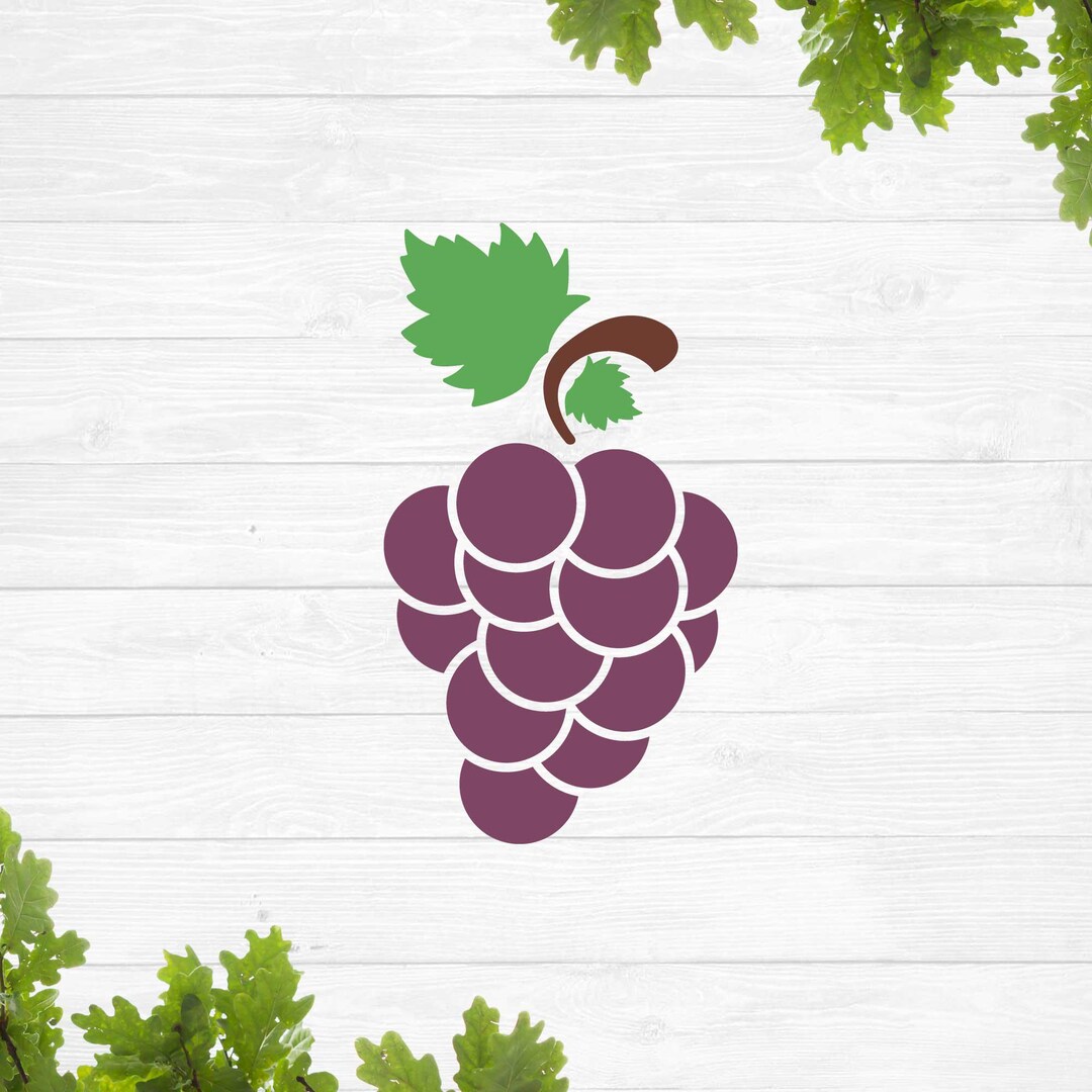 Grape Svg, Grapes Svg, Fruit Svg, Wine Svg, Vine Svg, Cut File, Svg ...