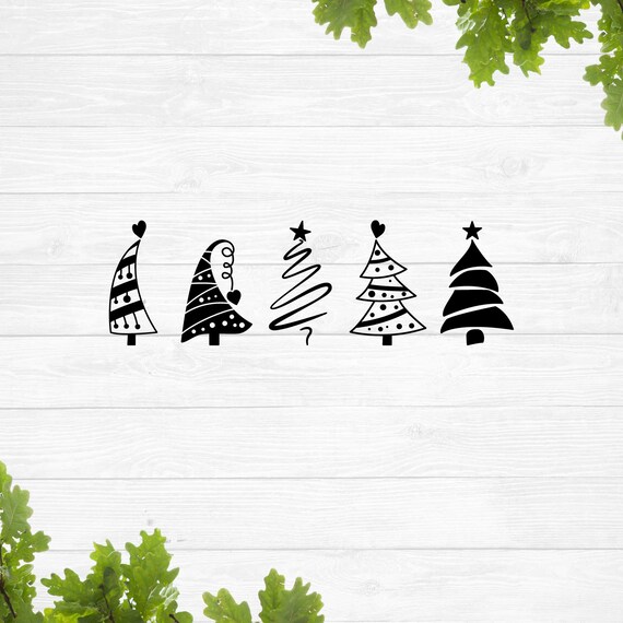 Whimsical Christmas Tree Svg Christmas Tree SVG Bundle, Merry