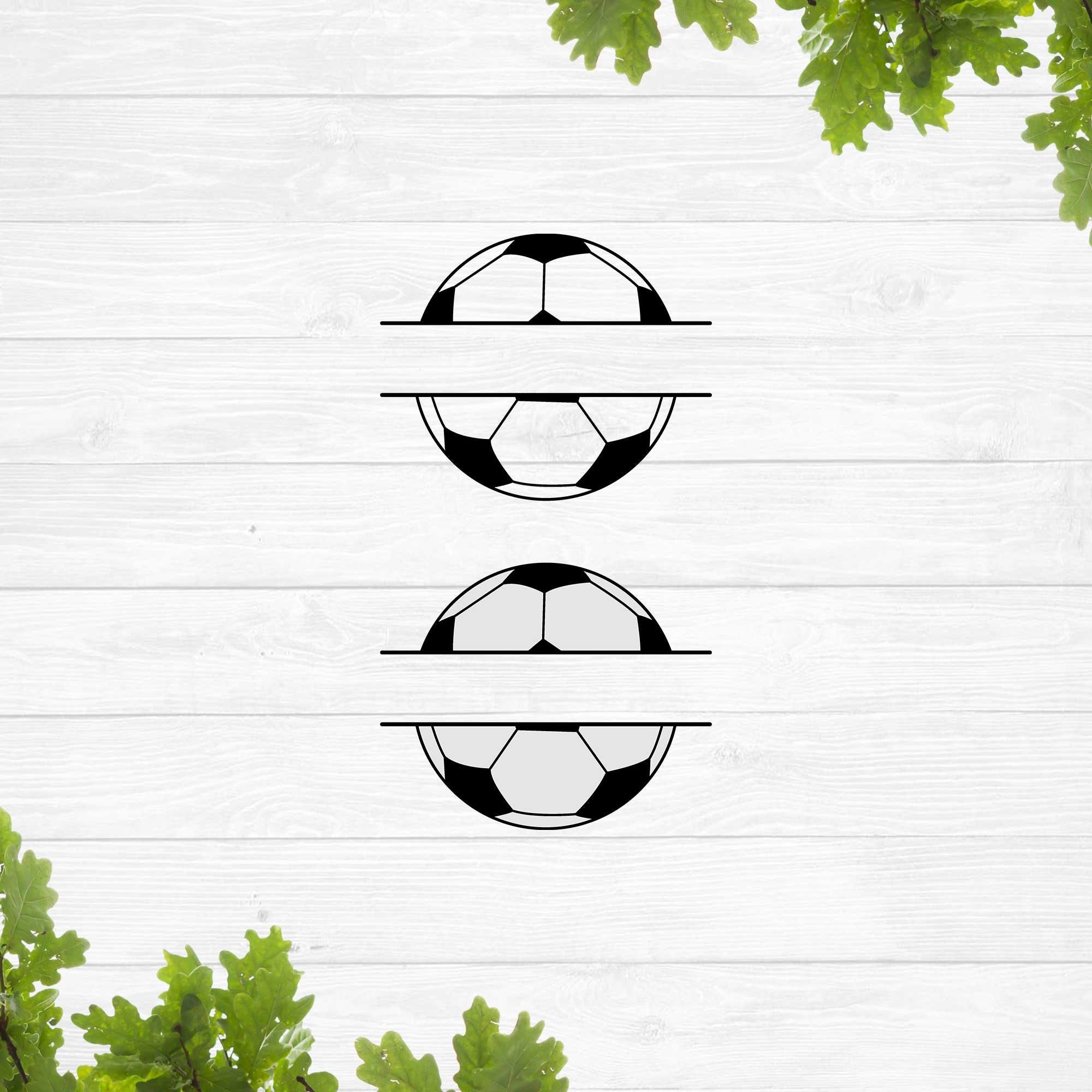 Half Soccer Ball Svg, Simple Soccer Ball Svg, Split Soccer Ball Svg ...