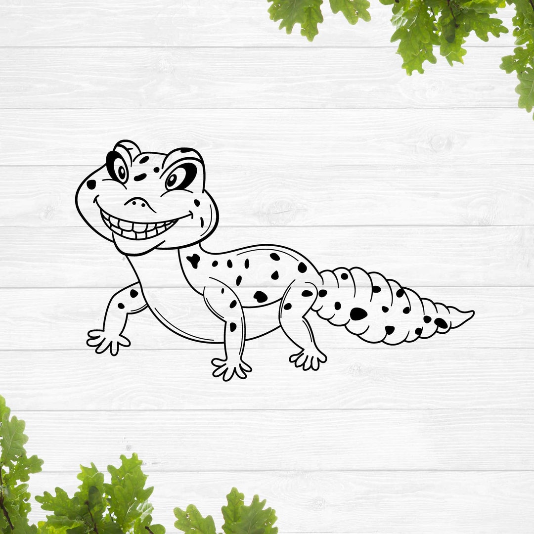 Cute Leopard Gecko Svg, Lizard Svg, Reptile Svg, Cartoon Lizard Svg - Etsy