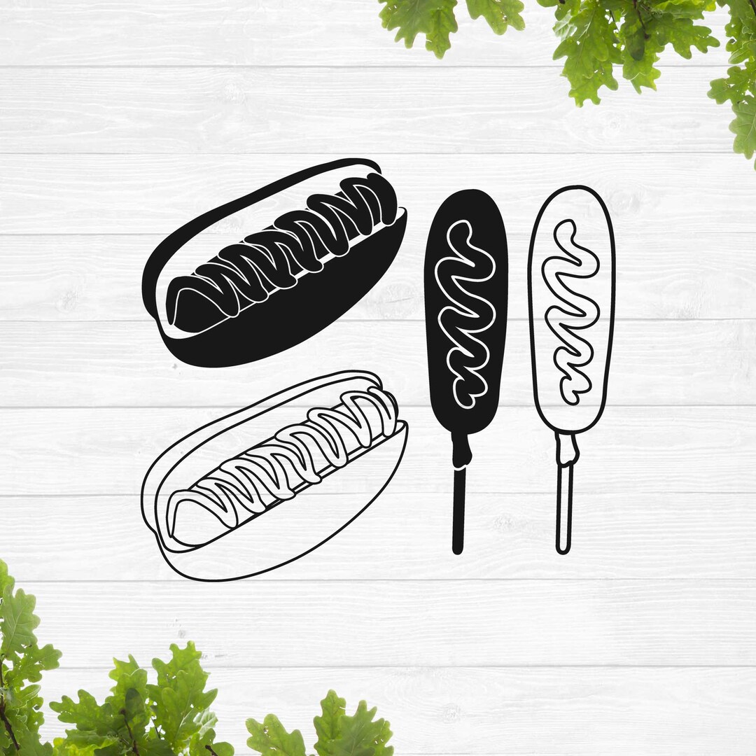 Hot Dog Svg, Corn Dog Svg, Fast Food Svg - Etsy