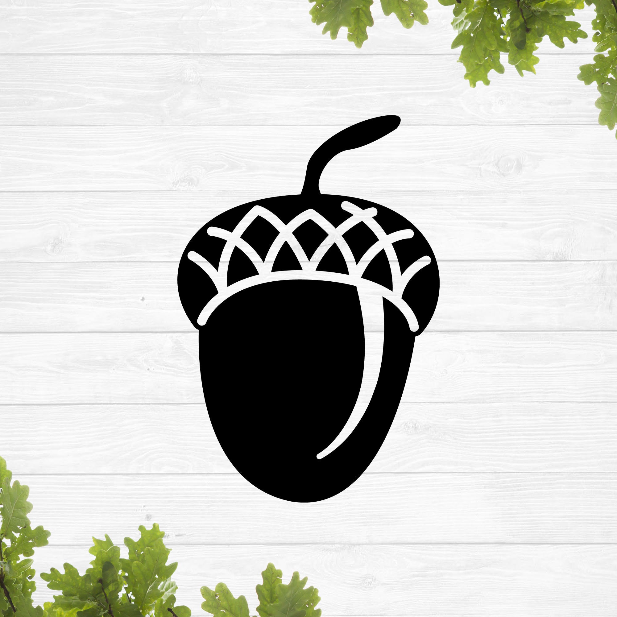 Oak Leaf Svg Acorn Svg Etsy