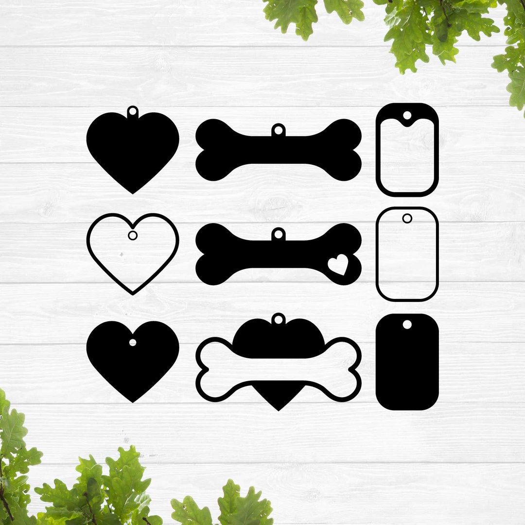Dog Tag Svg, Dog Bone Tag Svg, Dog Tag Template Svg, Army Dog Tags Svg ...
