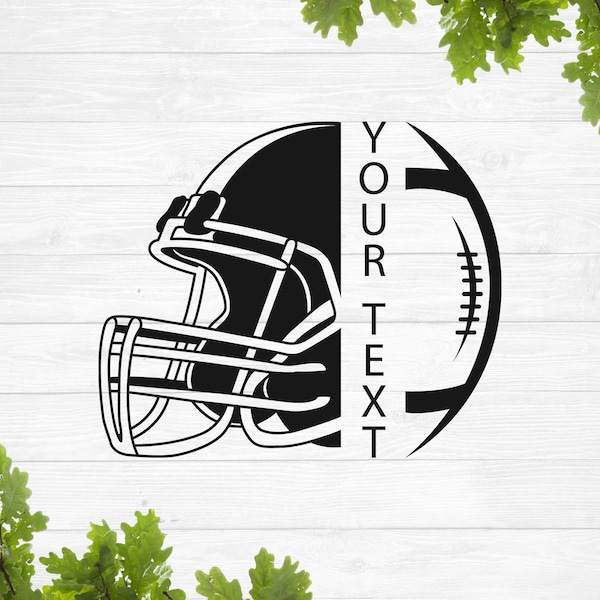 Half Football Svg - Etsy
