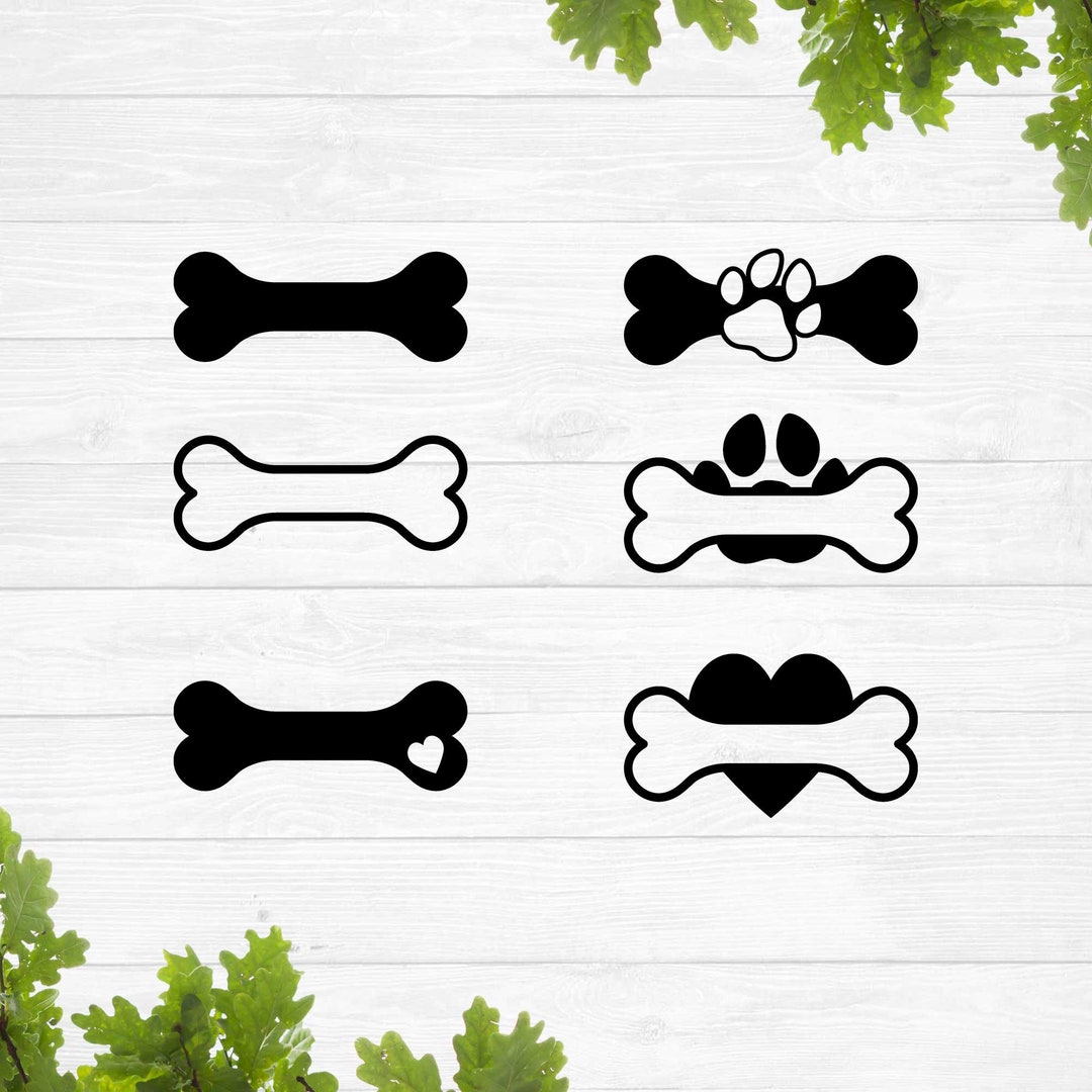 Dog Bone Svg, Dog Bone Outline Svg, Pet Lover Svg, Pet Gift Svg, Dog ...