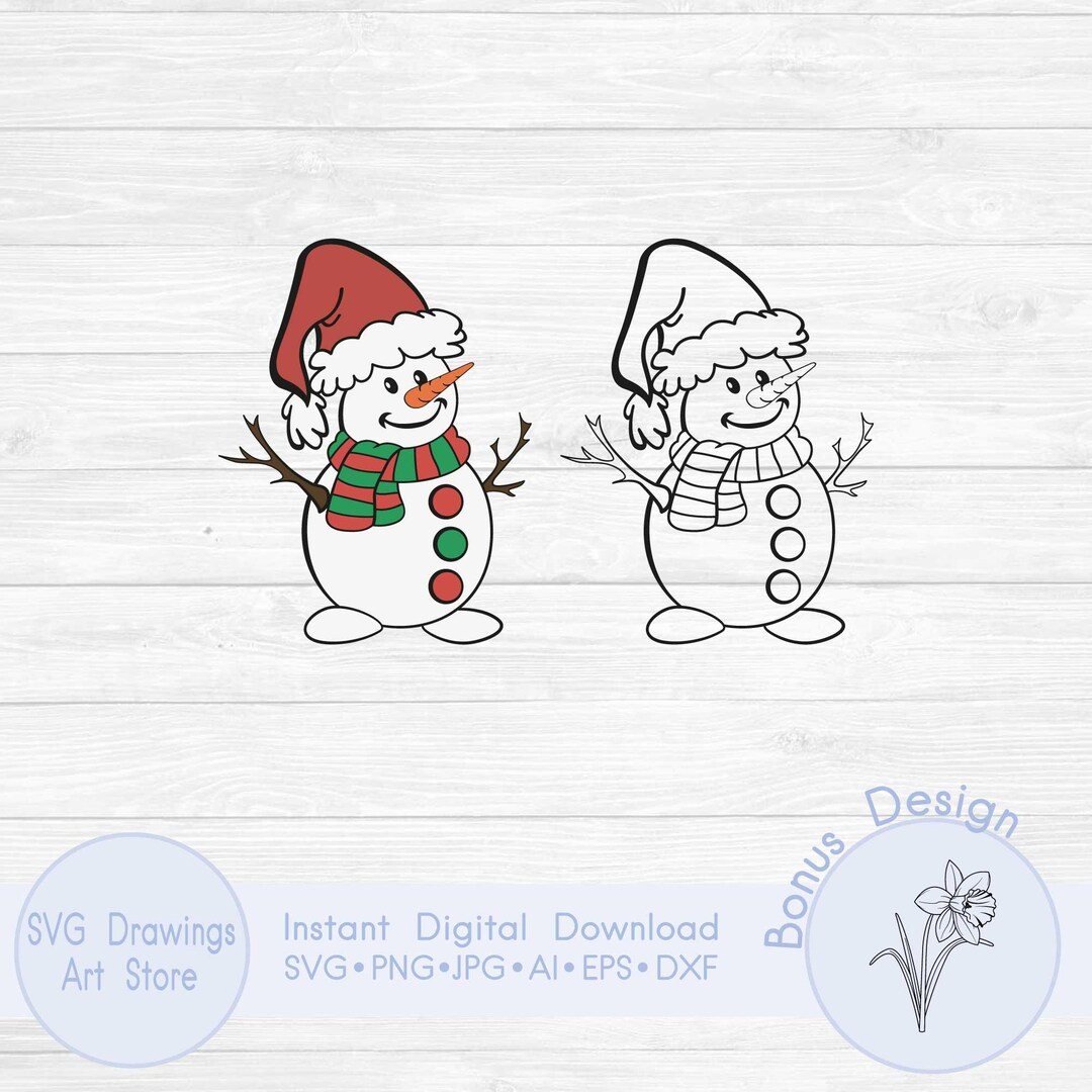 Snowman Svg, Сute Snowman Svg & Png Files, Christmas Snowman Svg ...