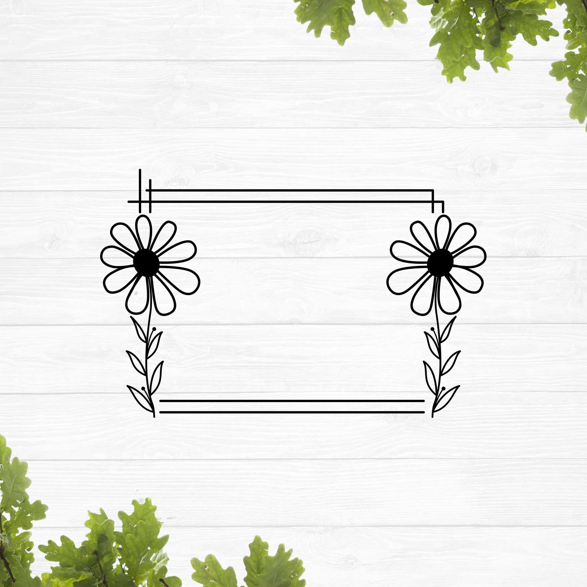 Floral Frame Svg, Wedding Frame Svg, Daisy Frame Svg, Border Svg ...